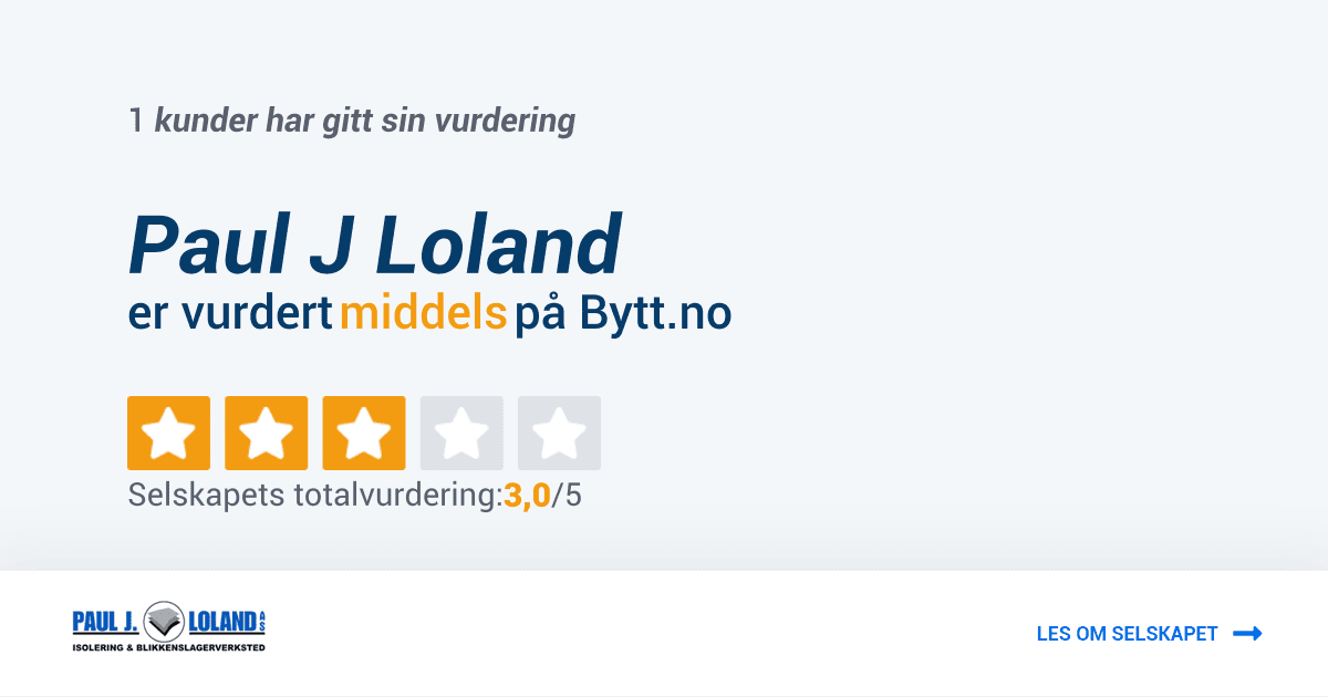 Paul J Loland erfaringer og omtaler - les hva 0 andre mener