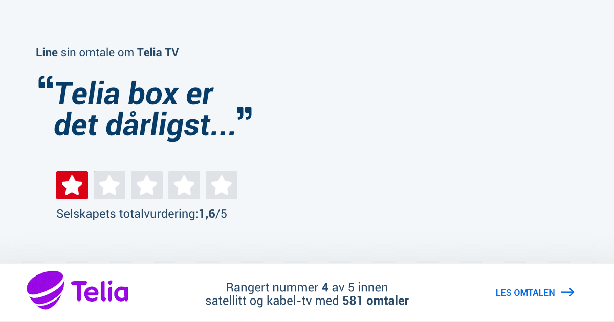 Telia TV: Telia box er det dårligste produktet i moderne tid - Omtale ...