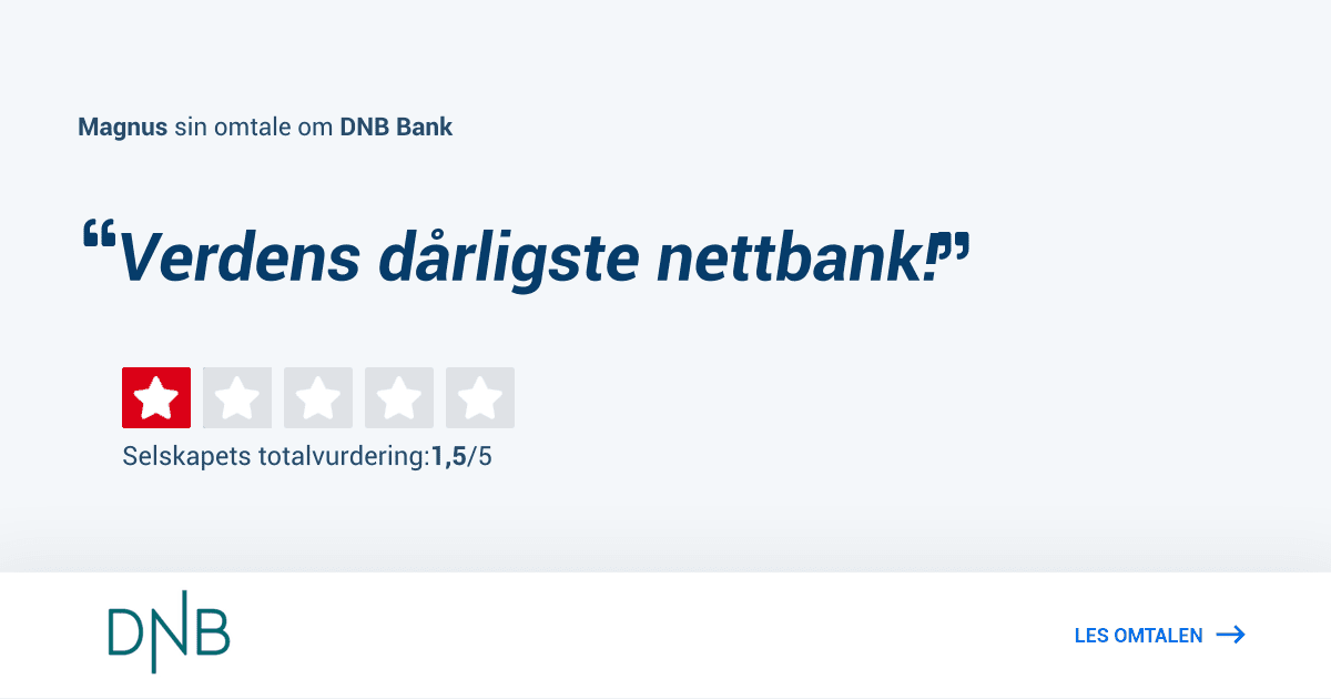 DNB Bank: Verdens dårligste nettbank! - Omtale av Magnus