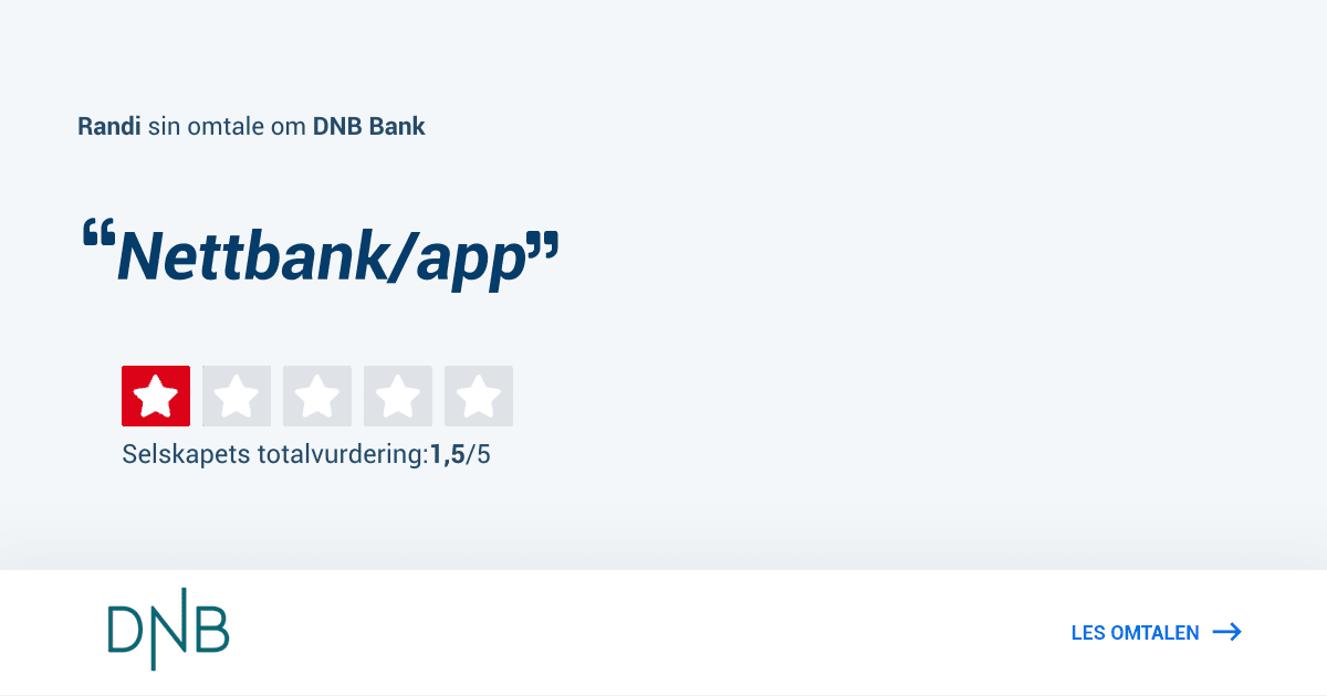 DNB Bank: Nettbank/app - Omtale av Randi
