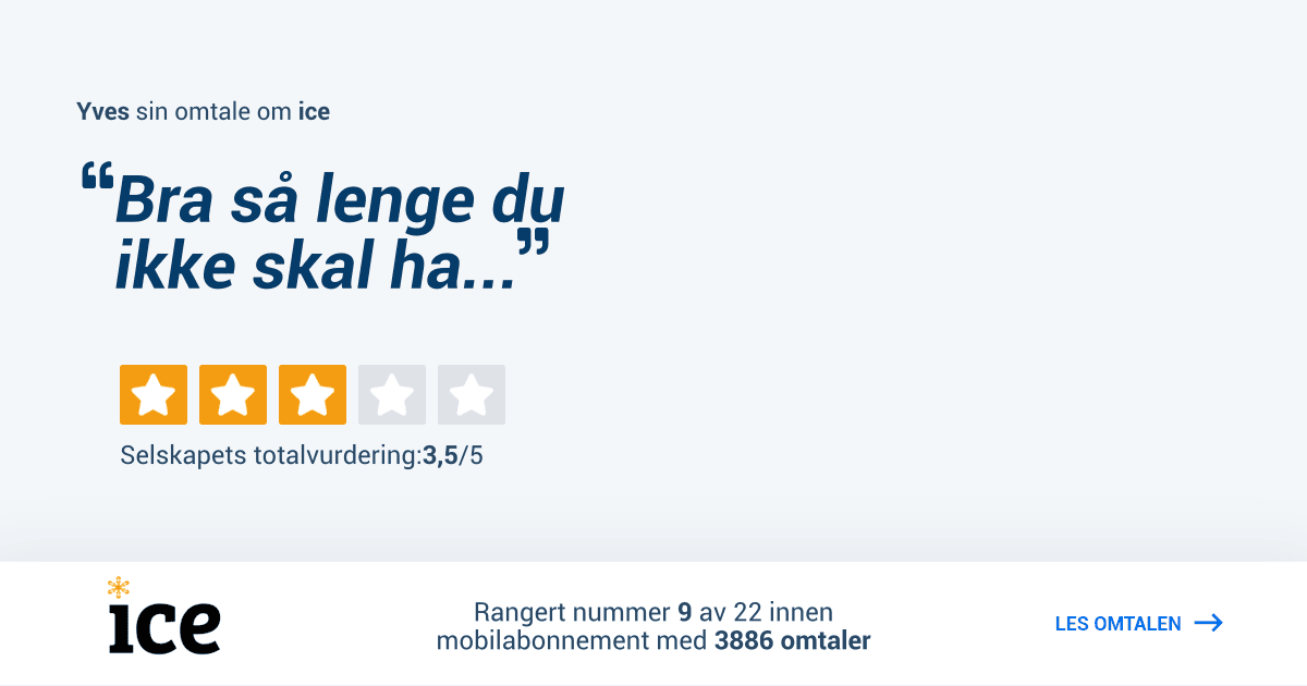 ice: Bra så lenge du ikke skal ha noe med utlandet å gjøre - Omtale av Yves