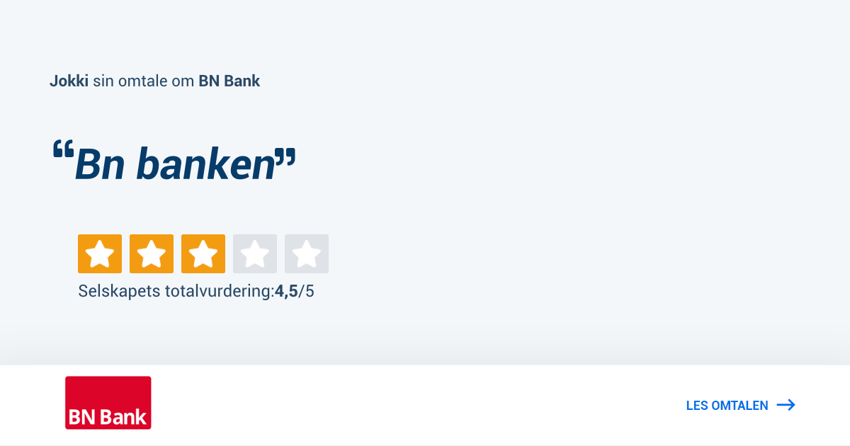 BN Bank: Bn banken - Omtale av Jokki