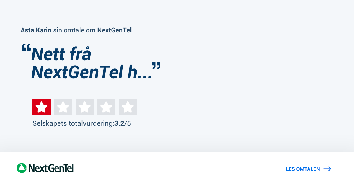 NextGenTel: Nett frå NextGenTel har berre skapt problemer og blir sagt ...