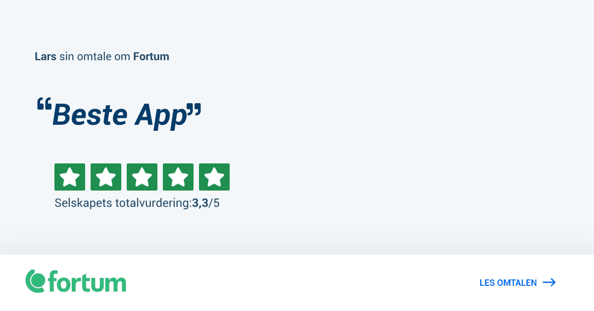 Fortum: Beste App - Omtale av Lars