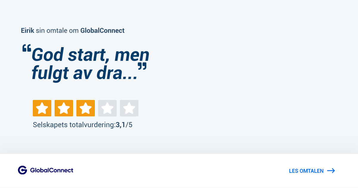 GlobalConnect: God start, men fulgt av dramatisk prisøkning etter kort tid. - Omtale av Eirik