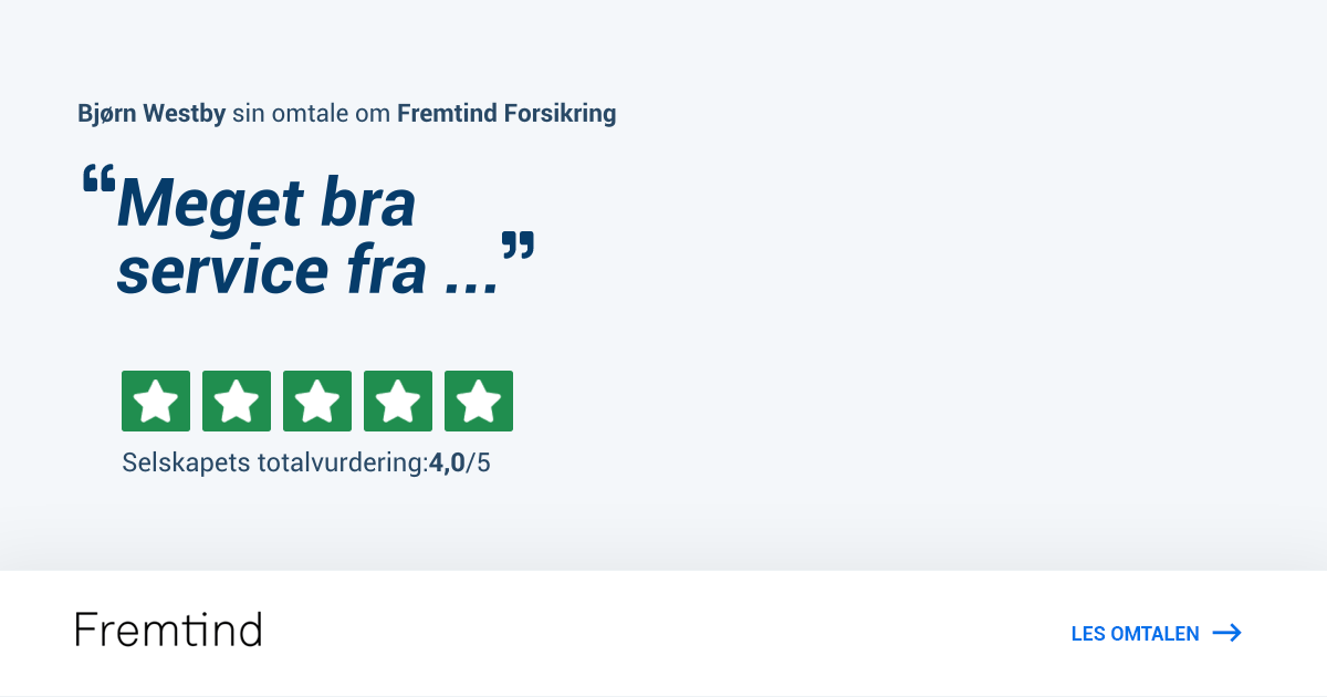 Fremtind Forsikring: Meget bra service fra Fremtind forsikring - Omtale ...