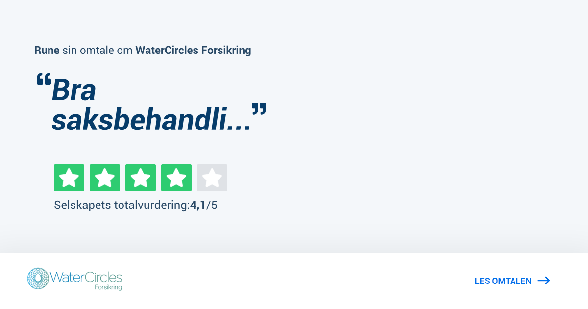 WaterCircles Forsikring: Bra saksbehandling, litt rart med fellesferie ...