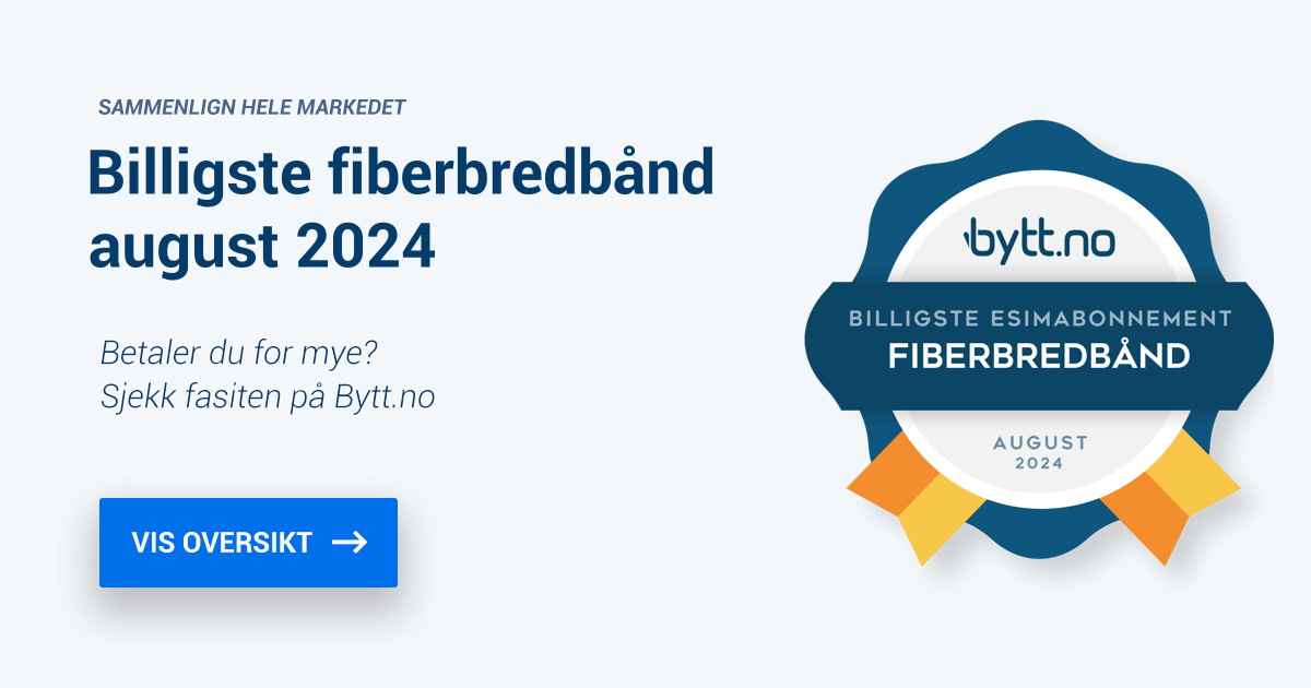 Billigste fiber-bredbånd august 2024 (TOPP 5)